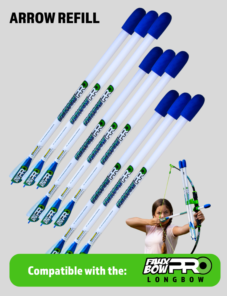 Faux Bow® PRO Longbow Arrow 9 Pack – markysparkytoys
